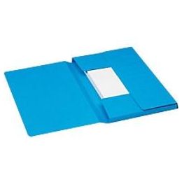 Djois Secolor Ordner 3 Laschen Kanzleipapier Blau Karton 25 x 36 cm
