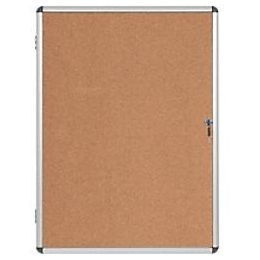 Genisys Bi-Office Enclore Earth Abschließbarer Schaukasten Non-Magnetisch 6 x A4 Wandmontage Kork 72 (B) x 67,4 (H) cm Braun