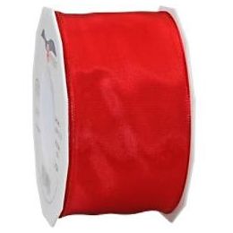 PRÄSENT PRAESENT Seidenband 4646025-609 Rot 60 mm x 25 m 2 Stück