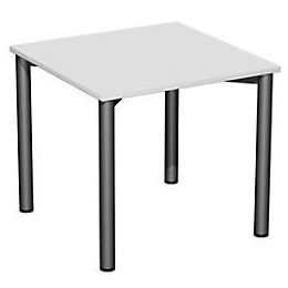 Speed Office Schreibtisch Rechteckig Hellgrau 800 (B) x 800 (T) x 720 (H) mm MFC (Melaminbeschichtete Spanplatte)