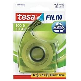 Tesa Klebebandabroller Eco and Clear Transparent 19 mm (B) x 33 m (L) PP (Polypropylen), PS (Polystyrol) 57968-00000-01