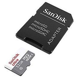 Sandisk Ultra Lite microSDHC UHS-I-Speicherkarte mit SD-Adapter 32 GB Klasse 10 SDSQUNR-032G-GN3MA