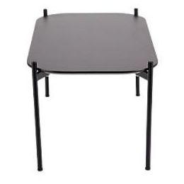 Paperflow Rechteckiger Beistelltisch Schwarze Tischplatte Schwarzer Rahmen 4 Beine Meet 750 x 500 x 400 mm