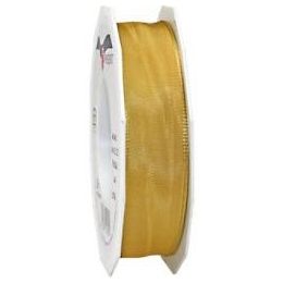 PRÄSENT PRAESENT Seidenband 4642525-344 Ocker 25 mm x 25 m 2 Stück