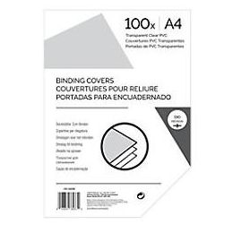 Deckblätter Zum Binden A4 Plastik 190 Mikron Transparent 100 Stück