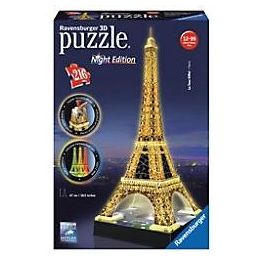 Ravensburger Eiffelturm in Paris bei Nacht 12579 - leuchtet im Dunkeln 12579 3D Puzzle Deutsch