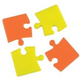Bi-Office Puzzle Whiteboard-Magnete 6 x 6 cm Mehrfarbig IM246023 4 Stück