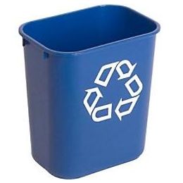 Rubbermaid Papierkorb Polyethylen 12,9 L 21 (B) x 29 (T) x 30,8 (H) cm Blau