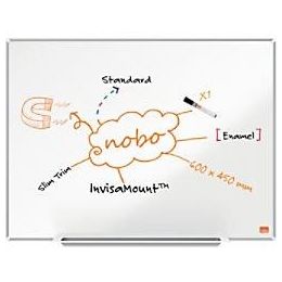 NOBO Impression Pro Whiteboard 1915394 Wandmontiert Magnetisch Emaille 60 x 45 cm Schlanker Rahmen