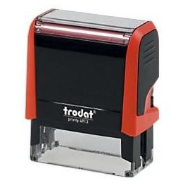 trodat Personalisierter Adressstempel Printy 4913, mehrfarbig Rot 2,2 x 5,8 cm