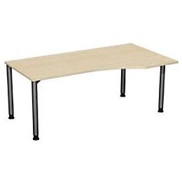 Speed Office Schreibtisch Freiform Ahorn 1.800 (B) x 1.000 (T) x 800 (H) mm MFC (Melaminbeschichtete Spanplatte)