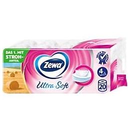 Zewa Ultra Soft Toilettenpapier 4-lagig Weiß 20 Rollen à 150 Blatt
