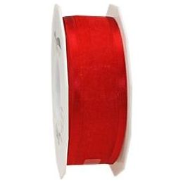 PRÄSENT PRAESENT Organza 4834025-609 Rot 40 mm x 25 m 2 Stück