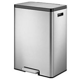 EKO Edelstahl Treteimer 40 L 45 (B) x 33,5 (T) x 65,5 (H) cm Silber