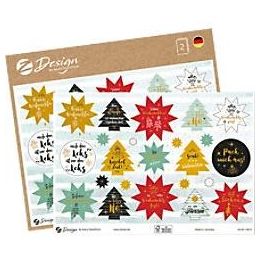 AVERY Zweckform Papier Weihnachtssticker 18,5 cm 46 Stück