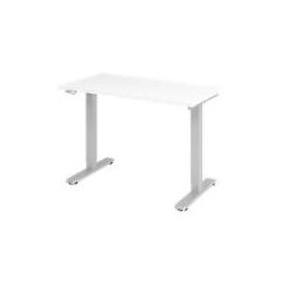 Hammerbacher VXMST Elektrisch Höhenverstellbar Sitz-Stehschreibtisch Weiß T-Fuß 1.200 (B) x 672 (T) x 1.200 (H) mm Spanplatte, Stahl