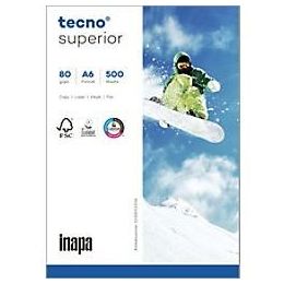 Tecno Superior DIN A6 Druckerpapier Weiß 80 g/m2 500 Blatt