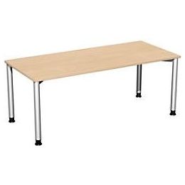 Speed Office Schreibtisch Rechteckig Buche 1.800 (B) x 800 (T) x 800 (H) mm MFC (Melaminbeschichtete Spanplatte)