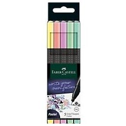 Faber-Castell Fineliner Grip 151602 Mehrfarbig Grau 5 Stück