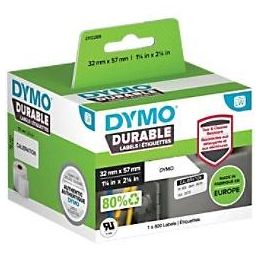 Dymo 2112289 LW Etiketten Original Selbsthaftend Schwarz auf Weiß 32 (B) x 57 (H) mm 800 Stück