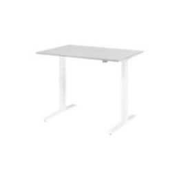 Hammerbacher VXMKA Elektrisch Höhenverstellbar Sitz-Stehschreibtisch Grau C-Fuß 1.200 (B) x 800 (T) x 1.200 (H) mm Spanplatte, Stahl