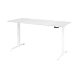 Hammerbacher VXDKB Elektrisch Höhenverstellbar Sitz-Stehschreibtisch Weiß C-Fuß 1.800 (B) x 800 (T) x 1.290 (H) mm Spanplatte, Stahl