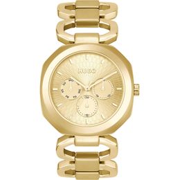 Multifunktionsuhr Hugo "INTENSE, 1540150" Armbanduhren goldfarben Damen Quarzuhren