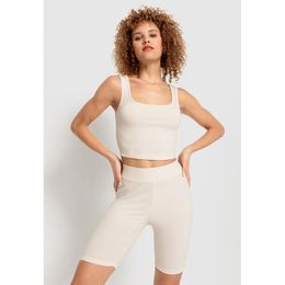 LSCN BY LASCANA Shorty 'Radlerhose und Top Set' beige Gr. 32/34 für Damen. Körpernah