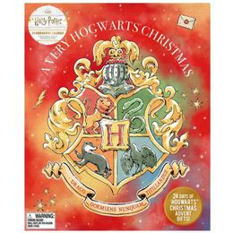 Paladone - Harry Potter Adventskalender a Very Hogwarts Christmas rot, bedruckt, mit 24 Türchen, diverser Inhalt.