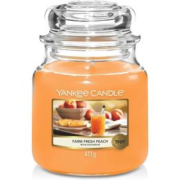 yankee candle - farm fresh peach medium jar 411G