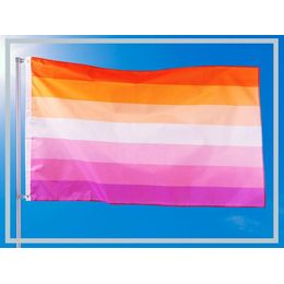 PHENO FLAGS Flagge Lesben Flagge 90 x 150 cm LGBT Fahne Rainbow (Hissflagge für Fahnenmast)