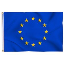 PHENO FLAGS Flagge Europa Flagge 90 X 150 cm Fahne Europaflagge Europafahne (Hissflagge für Fahnenmast)