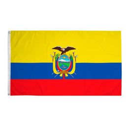 PHENO FLAGS Flagge Ecuador Flagge 90 x 150 cm Ecuadorianische Fahne Nationalflagge (Hissflagge für Fahnenmast)