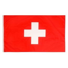 PHENO FLAGS Flagge Schweiz Flagge 90 x 150 cm Schweizerische Fahne Länderfahnen (Hissflagge für Fahnenmast)