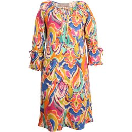 WHITE LABEL Buntes Kleid mit Ethnoprint Bunt (Größe: 36)