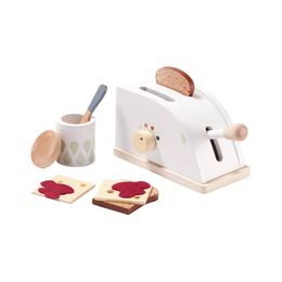 Kids Concept Spiel-Toaster NATURAL 10-teilig in weiß/natur
