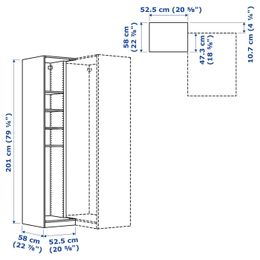 IKEA PAX Eckanbauelement/4 Böden