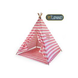 Hej Lønne Tipi-Zelt Tipi Zelt für Kinder rosa gestreift Kinderzelt