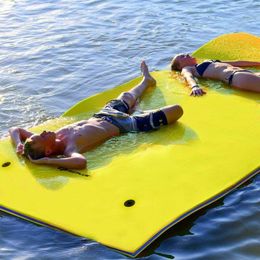 Costway 270x180cm Wasserhaengematte, Wasserliege 300kg Tragkraft, Schwimmmatte Schwimmfloss, Schwimmender Teppich, Schwimmende Wasser Bett