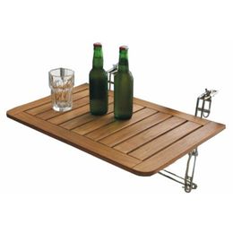 BURI - Balkon-Klapptisch Teakholz Balkonklapptisch Balkonhängetisch Balkontisch Teak