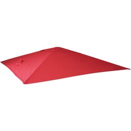 Ersatz-Bezug für Luxus-Ampelschirm HHG-549, Sonnenschirmbezug Ersatzbezug, 3x4m (Ø5m) Polyester 3,5kg rot - red