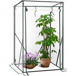 Foliengewächshaus Treibhaus Gartenhaus pvc Transparent 100x50x150/136cm - WOLTU