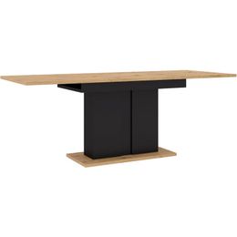 Ausziehtisch Nuka I 140 - 200 cm artisan eiche / schwarz matt