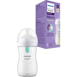 Philips Avent Babyflasche Natural Response SCY673/01, mit dem AirFree Ventil, 260ml, ab dem 1. Monat, weiß