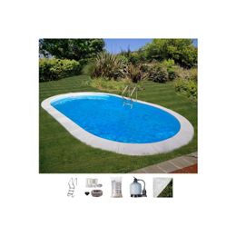 GRE Ovalpool Moorea (Set), BxLxH: 300x500x150 cm, blau