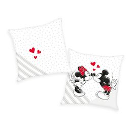 Herding Disney's Mickey & Minnie Soft Velboa Kissen, Größe: 40 x 40 cm