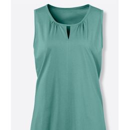 WITT Damen Shirttop mit dezenter Raffung, in A-Form, salbei, Gr&ouml;&szlig;e 38