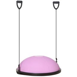 HOMCOM Balanceball mit Gummiseil violett 64L x 64B x 20H cm