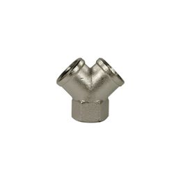 Mersch Y-St&uuml;ck - IG - Messing vernickelt, 1 / 4 "