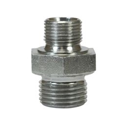 Mersch Doppelnippel reduziert - Au&szlig;engewinde - Stahl verzinkt , 1 / 8 ", 1 / 4 "
